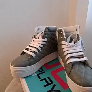 Jeffrey Campbell | Shoes | Jeffrey Campbell Dark Grey Quilted Lea Shoe ...